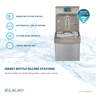 Elkay LZS8WSMP-W1 Enhanced Connected ezH2O Bottle Filling Station & Single ADA Cooler ...